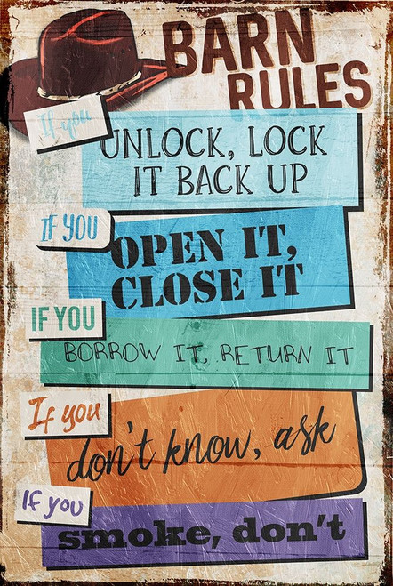 Barn Rules Poster Print by Milli Villa # MVRC607A - Posterazzi