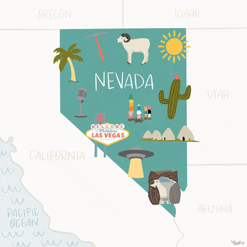 Nevada Icons Poster Print by Gigi Louise # KBSQ115H - Posterazzi