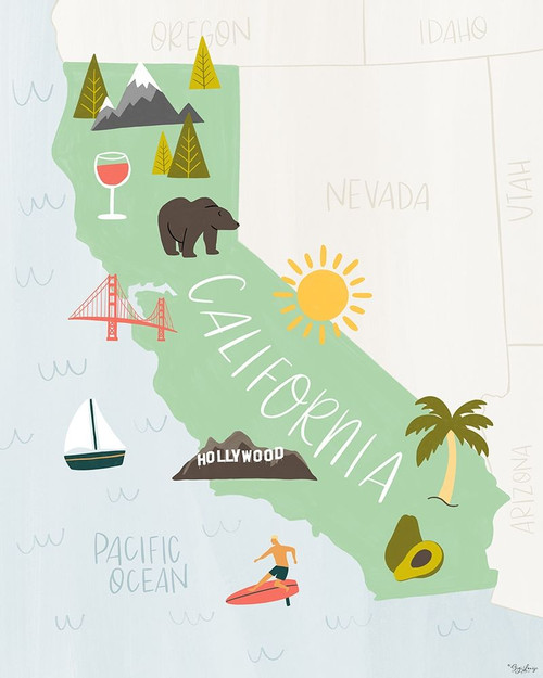 California Icons Poster Print by Gigi Louise # KBRC136A - Posterazzi