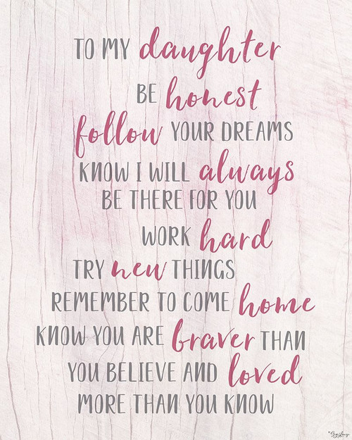 To My Daughter Poster Print by Gigi Louise # KBRC058A - Posterazzi