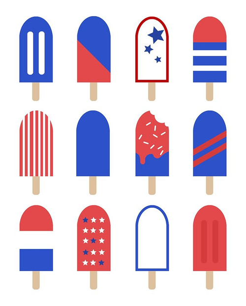 Patriotic Popsicles Poster Print by Anna Quach # 15755B - Posterazzi