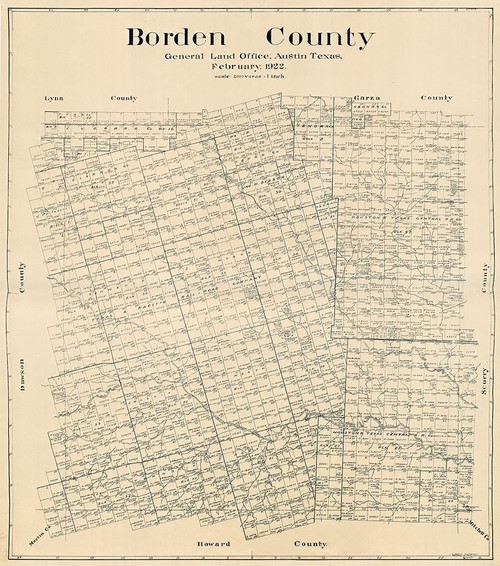 Borden County Texas - Hedick 1922 by Hedick (11 x 13) - Posterazzi