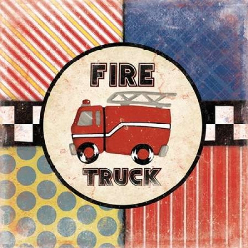 Fire Truck Poster Print by Jace Grey (12 x 12) - Posterazzi