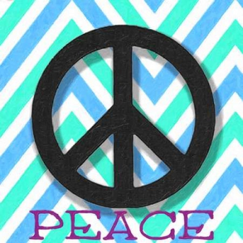 CHEVRON PEACE 2 Poster Print by Taylor Greene (12 x 12) - Posterazzi