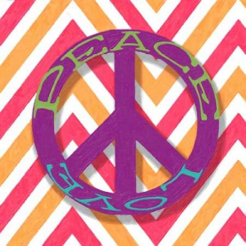 CHEVRON PEACE Poster Print by Taylor Greene (12 x 12) - Posterazzi