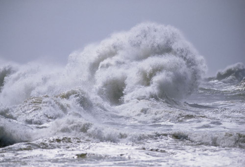 Crashing backwash waves at Cape Hatteras.; CAPE HATTERAS, NORTH ...