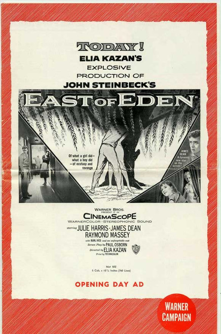East of Eden Movie Poster Print (11 x 17) - Item # MOVGJ5192 - Posterazzi