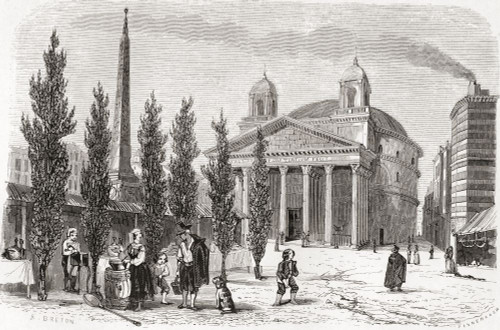 The Pantheon, Rome, Italy, seen here in the 19th century. From ...