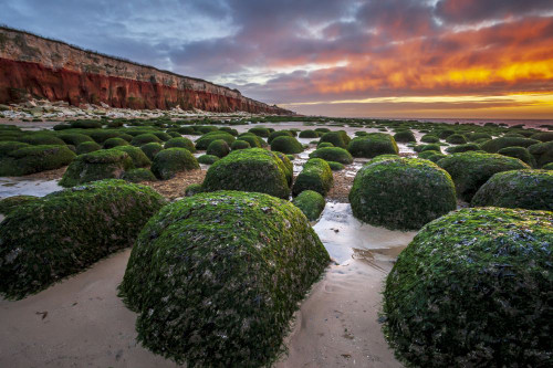 Hunstanton beach at sunset. Poster Print by Loop Images Ltd. (18 x 12 ...