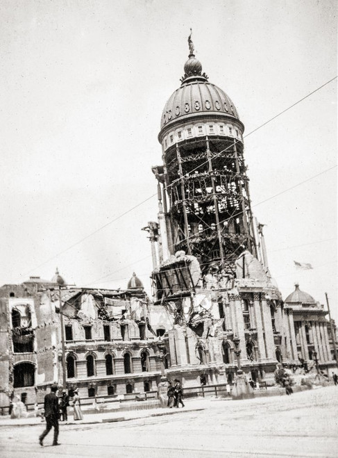 San Francisco City Hall after the earthquake of April 18, 1906. San ...