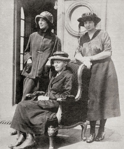 Madame Curie, centre, seen here with her two daughters. Marie Sk ...