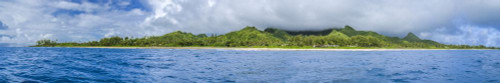 Seven images were combined for this dramatic panorama of Rarotonga ...