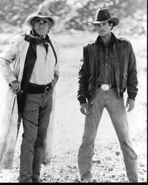 Stuart Whitman And Dale Midkiff In Time Trax Black And White Photo ...