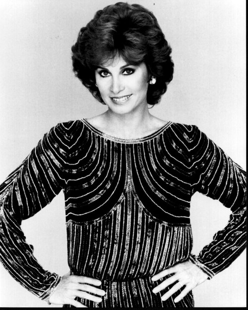 Stefanie Powers In Beaded Dress With Hands On Hips Black And White ...