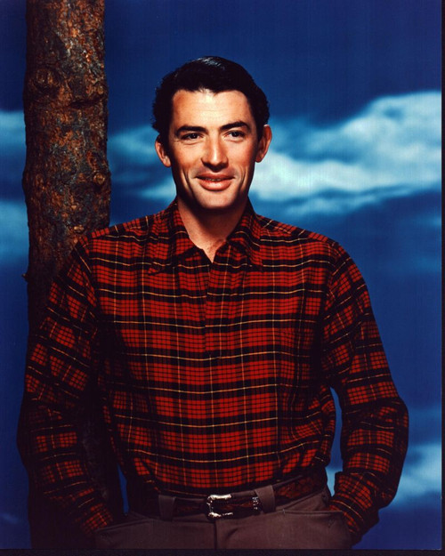 Gregory Peck In Red Plaid Shirt Against Tree Photo Print (8 x 10 ...