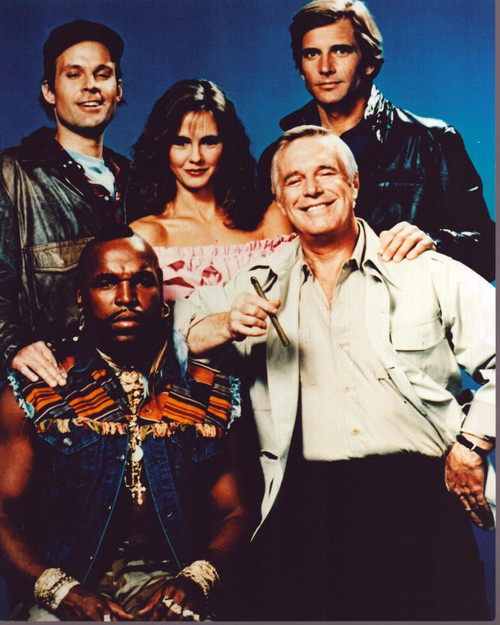 The A-Team Cast Blue Background Photo Print (8 x 10) - Posterazzi