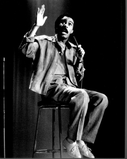 Richard Pryor On Sitting On Stool On Stage Black And White Photo Print ...