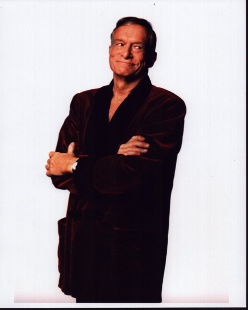 Hugh Hefner In Red Velvet Smoking Jacket Arms Crossed Photo Print (8 x ...