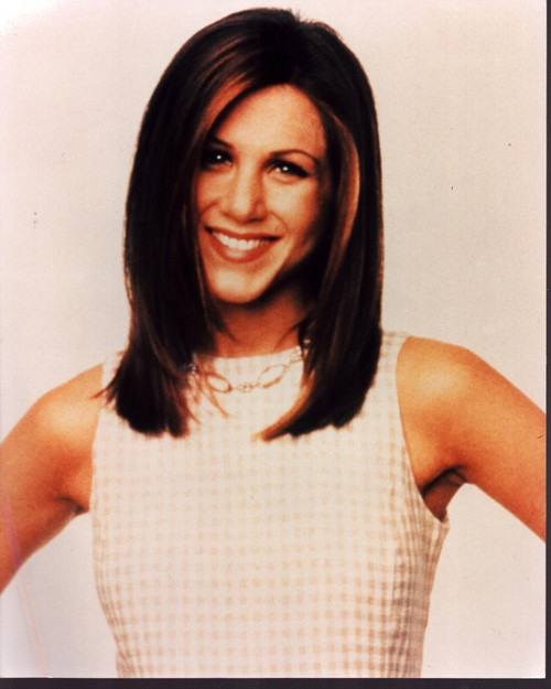 Jennifer Aniston In Tan Checkered Top Photo Print (8 x 10) - Posterazzi
