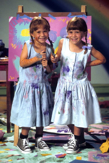 The Olsen Twins (Mary-Kate and Ashley Olsen) on the set of the taping ...