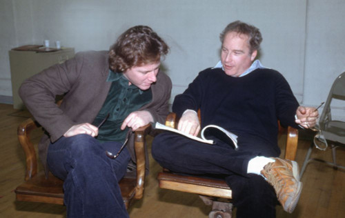 Richard Dreyfus and Bill Heard going over script Photo: Oscar Abolafia ...