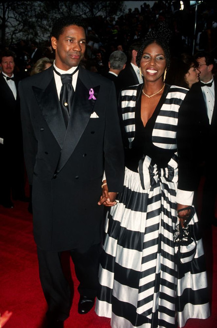 Denzel Washington & wife Paulette during the 65th annual Academy Awards ...