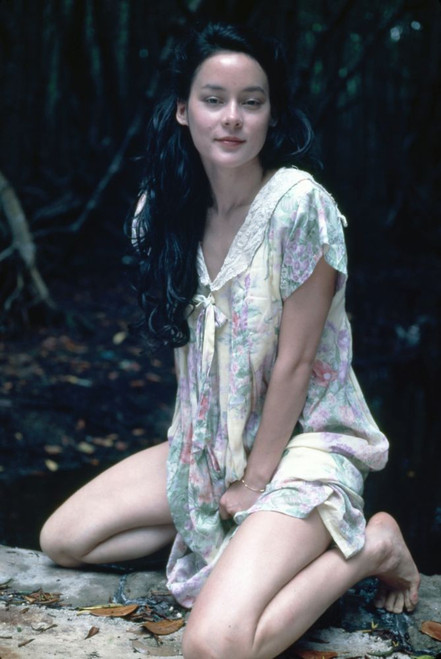 Canadian-American actress Meg Tilly posing on set of 1988 movie Girl in ...