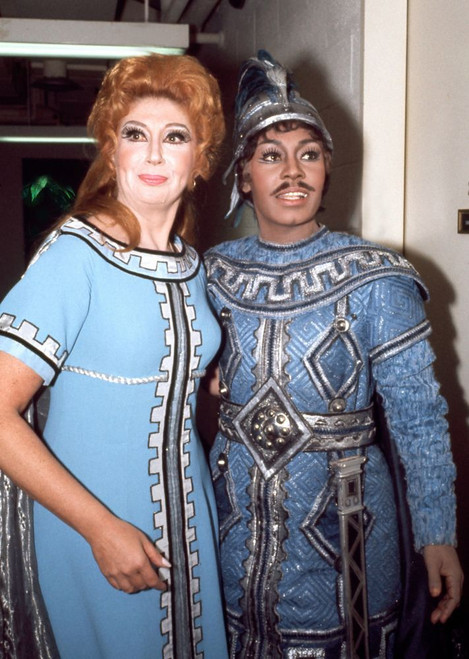 Opera singer Beverly Sills backstage at LaScala, in Rossinis LAseddio ...