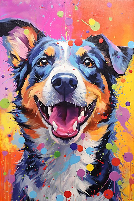 Happy Dog12 Poster Print - Ray Heere - Posterazzi