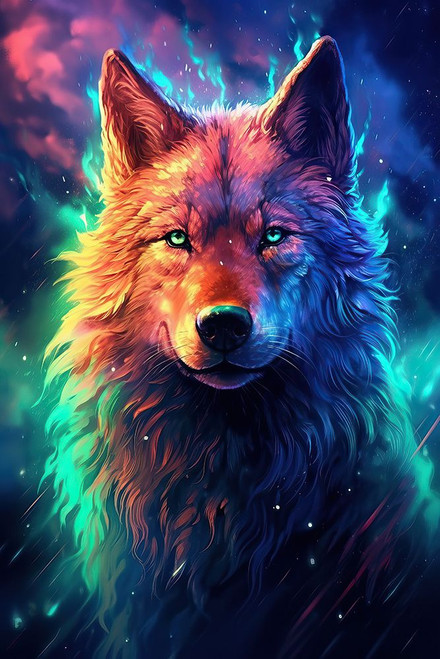 Radiant Wolf Poster Print - Wumples - Posterazzi