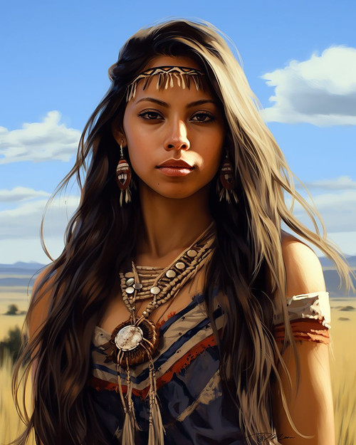Native American Girl 2 Poster Print Momart Posterazzi