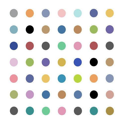 Circle Seven Multicolor Poster Print - Karl Langdon - Posterazzi
