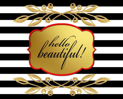 Gold Hello Beautiful Poster Print - LightBoxJournal - Posterazzi