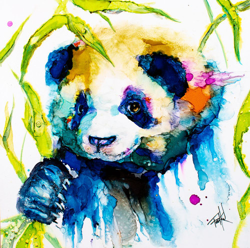 Bamboo Anda Panda Poster Print - by Leslie Art - Posterazzi
