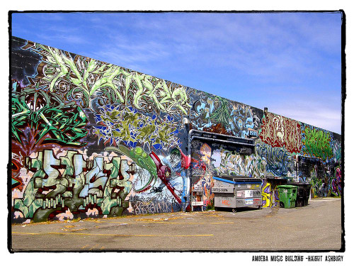 Amoeba Music Graffiti Building Poster Print - GST - Posterazzi
