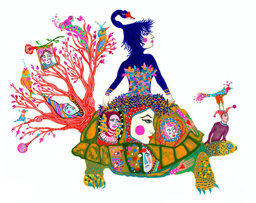 Tortoise Carnival Poster Print - Studios Kwerki - Posterazzi