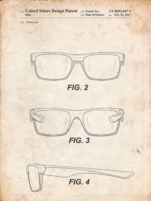 PP640-Vintage Parchment Two Face Prizm Oakley Sunglasses Patent Poster ...