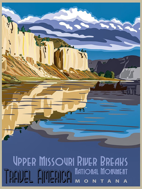 Missouri River Montana Travel Poster Poster Print - Travel Posters ...