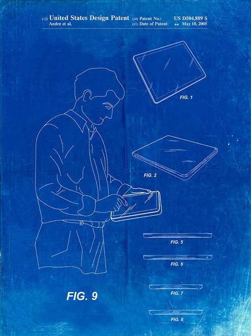 PP614-Faded Blueprint iPad Design 2005 Patent Poster Poster Print ...
