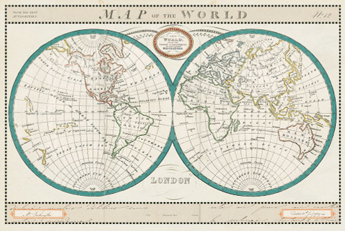 Torkingtons World Map Ivory Poster Print - Sue Schlabach - Posterazzi