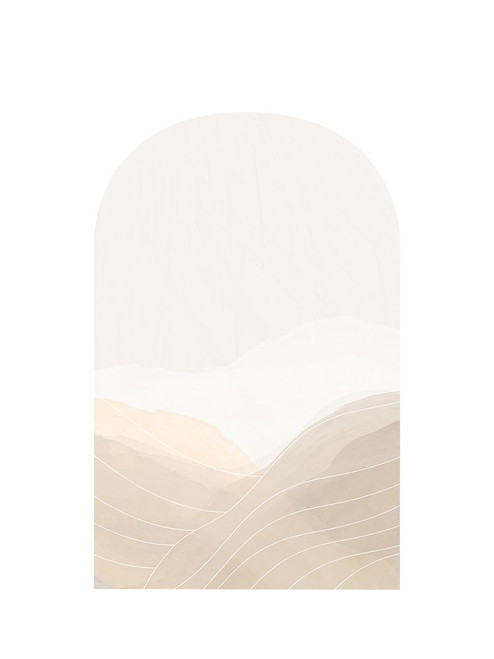 Beige Abstract Landscape Poster Print - Elena Ristova - Posterazzi