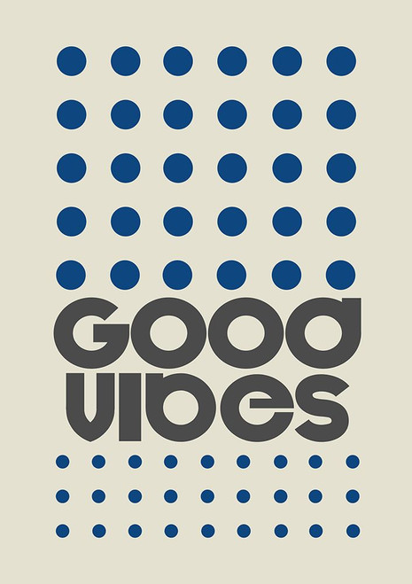 Good Vibes Blue Poster Print - Frances Collett - Posterazzi