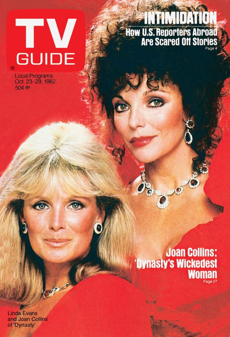 Dynasty, From Left: Linda Evans, Joan Collins, Tv Guide Cover, October ...