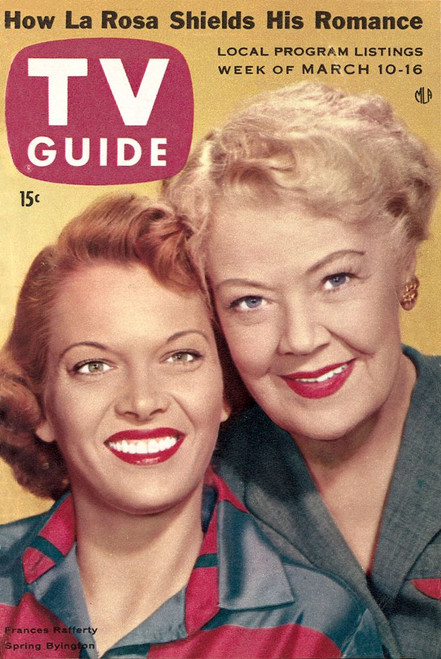 December Bride, From Left, Frances Rafferty, Spring Byington, Tv Guide ...