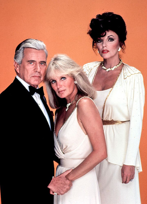 Dynasty, John Forsythe, Linda Evans And Joan Collins As Blake Carrington, Krystle Carrington And ...