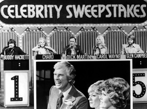 Celebrity Sweepstakes, Top From Left: Buddy Hackett, Charo, Dick Martin ...