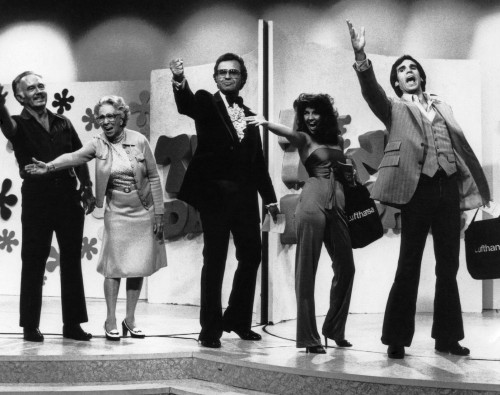 The Dating Game, Host Jim Lange,, And Winning Couples, Ca. 1970S, Abc ...