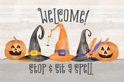 Sit a Spell Sentiment landscape IV-Welcome Poster Print - Tara Reed ...