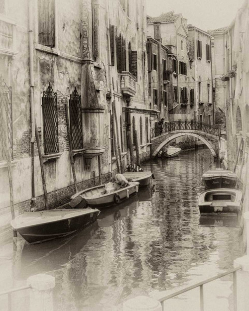 Six Boats Sepia Poster Print - Danny Head - Posterazzi