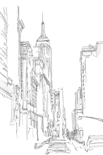 Pencil Cityscape Study III Poster Print - Ethan Harper - Posterazzi